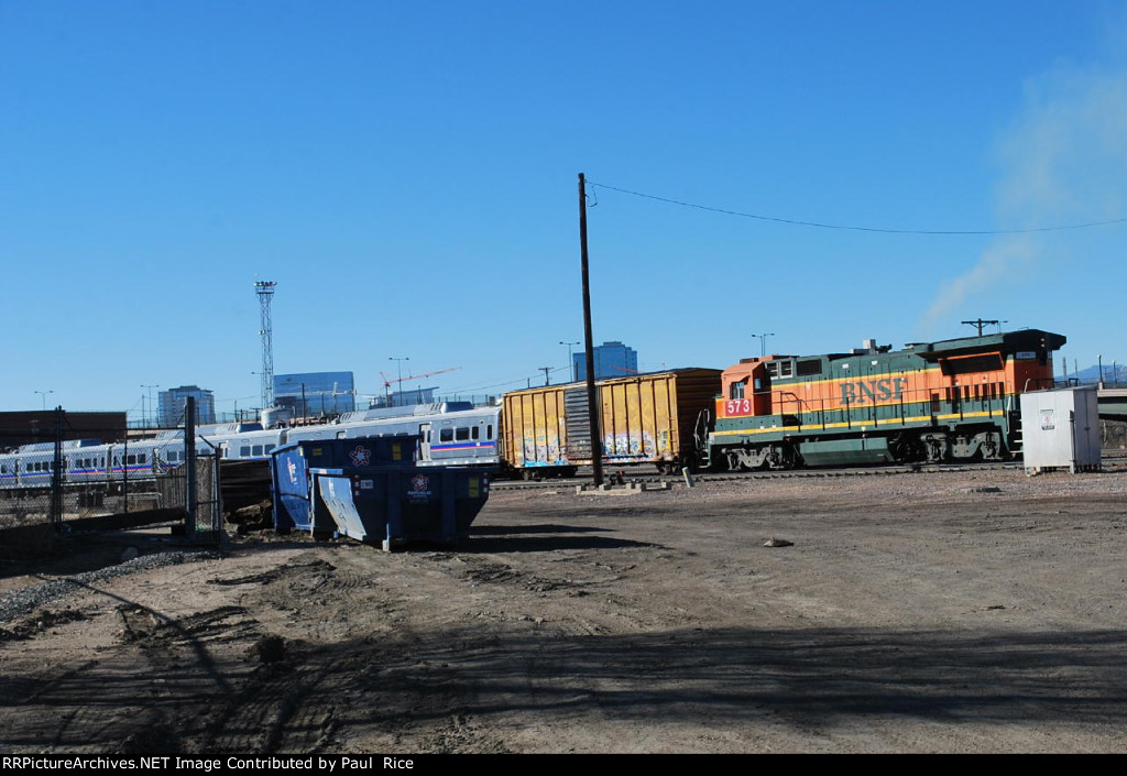 BNSF 573 Moving RTD Heavy Rail